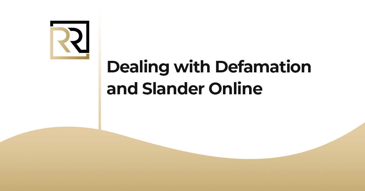 Defamation and Slander Online - Online Reputation Repair
